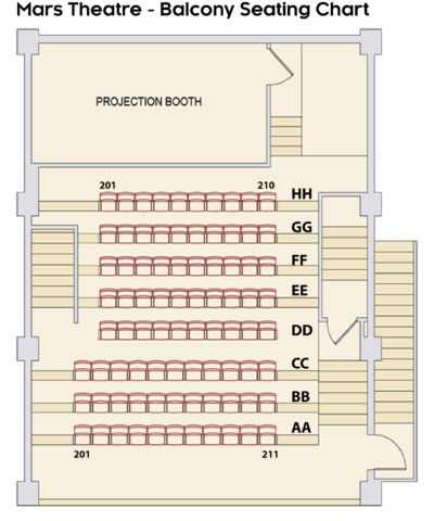Seating Chart - Mars Theatre
